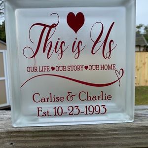 Accents | Custom Light Block With Names And Date | Poshmark